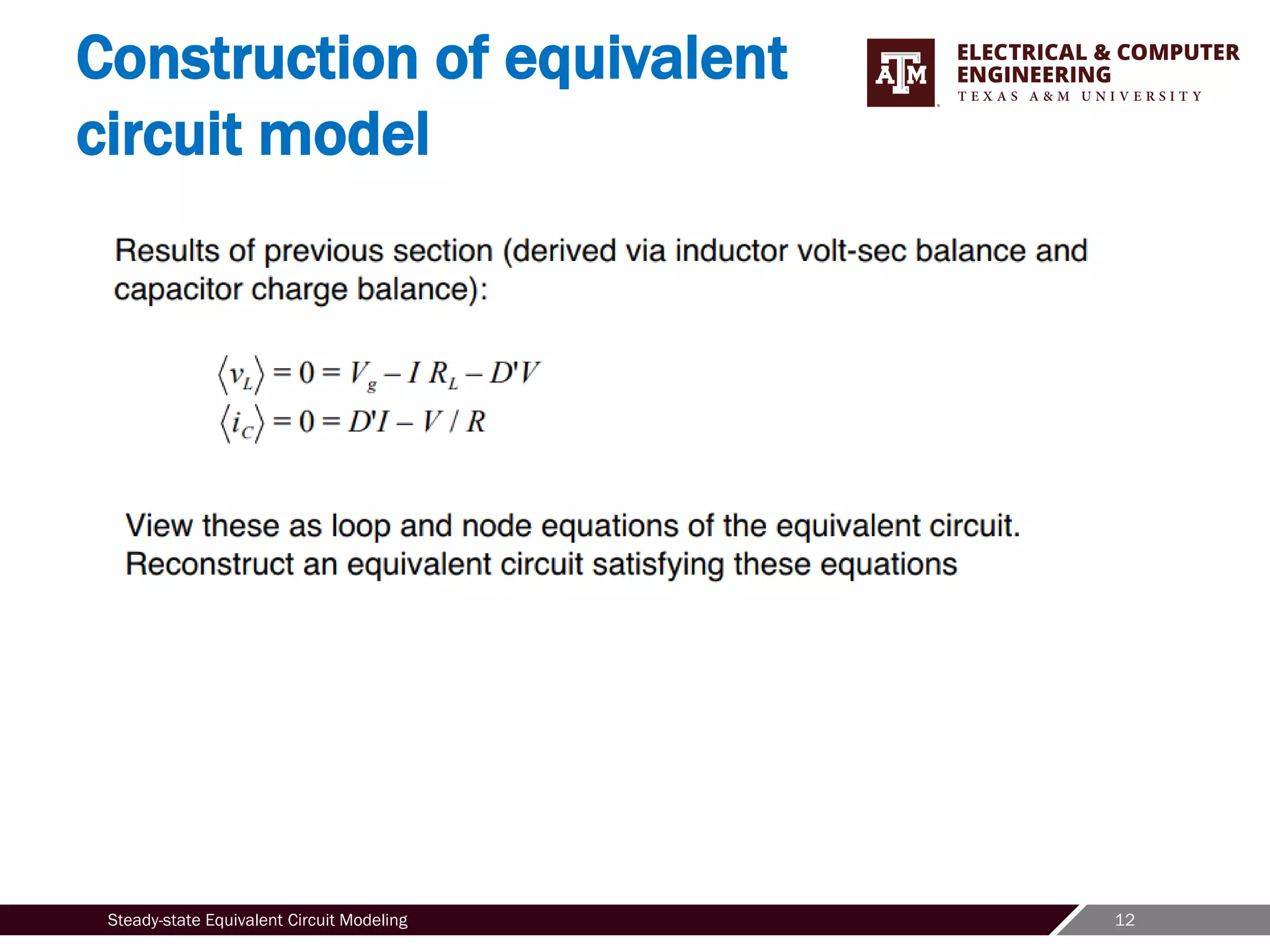 04 Equivalent Circuit Modeling Pdf Pdf