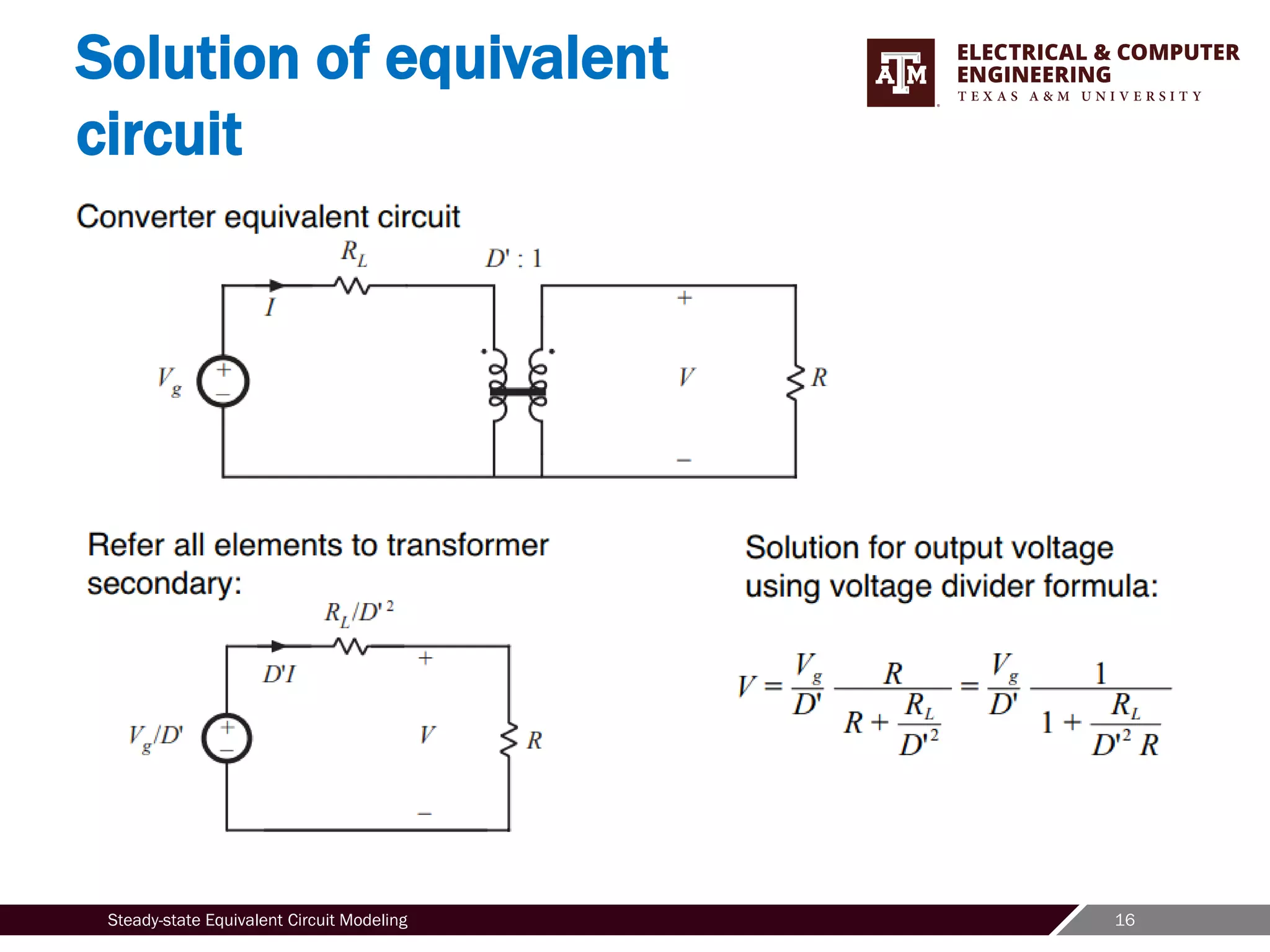 04 Equivalent Circuit Modeling Pdf Pdf