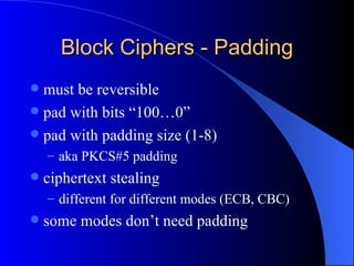 Cryptography for Smalltalkers - ESUG 2004 | PPT