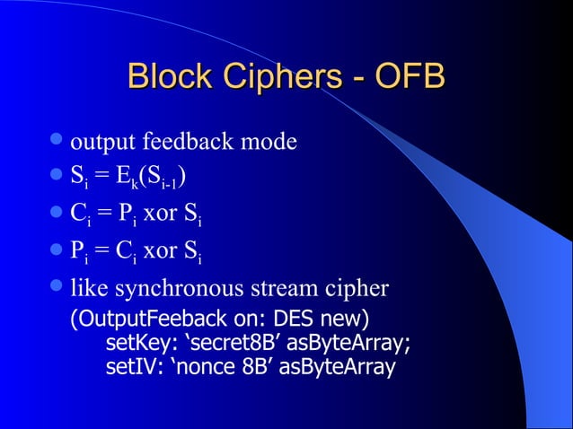 Cryptography for Smalltalkers - ESUG 2004 | PPT