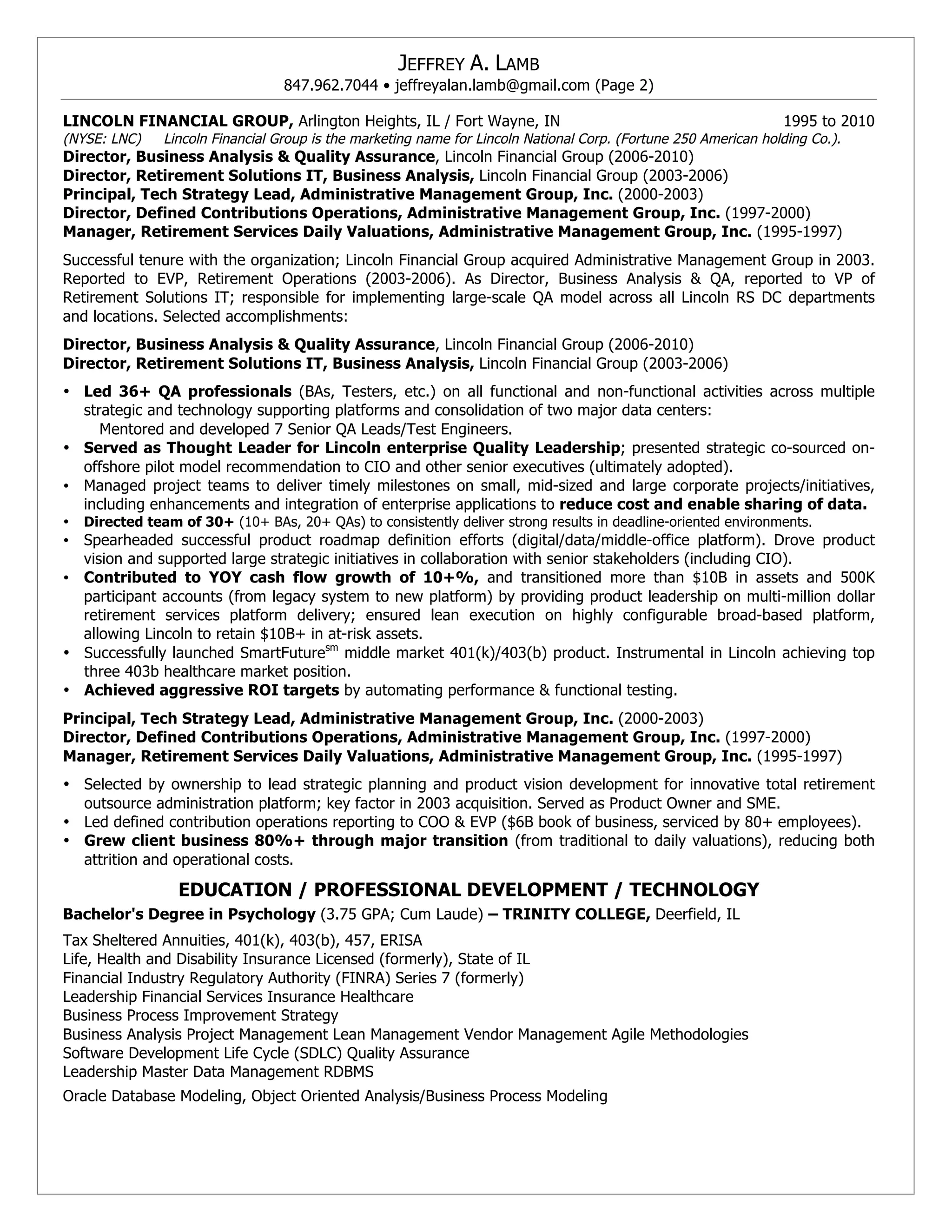 Jeff Lamb - Resume 2016 | PDF