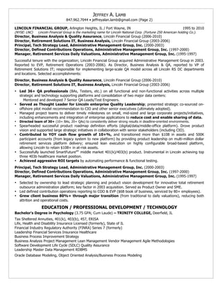 Jeff Lamb - Resume 2016 | PDF
