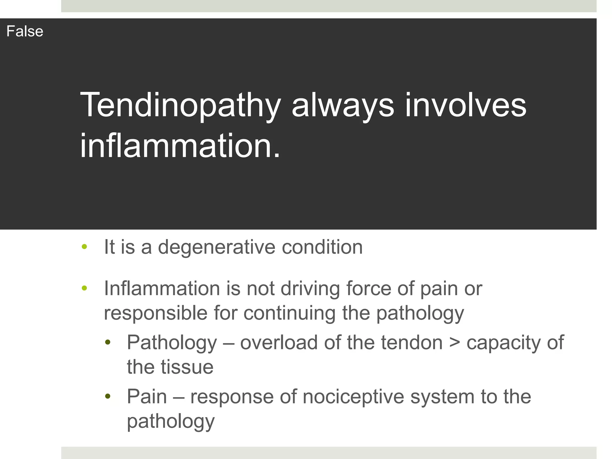 Tendinopathy - In Service | PPTX