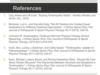 Tendinopathy - In Service | PPTX