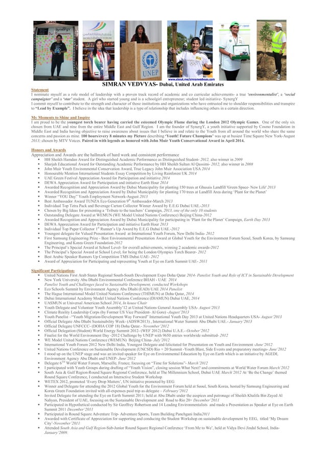 Simran Vedvyas CV 2014 | PDF
