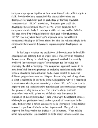 motorskillassessment | DOCX | Physical Therapy | Wellness