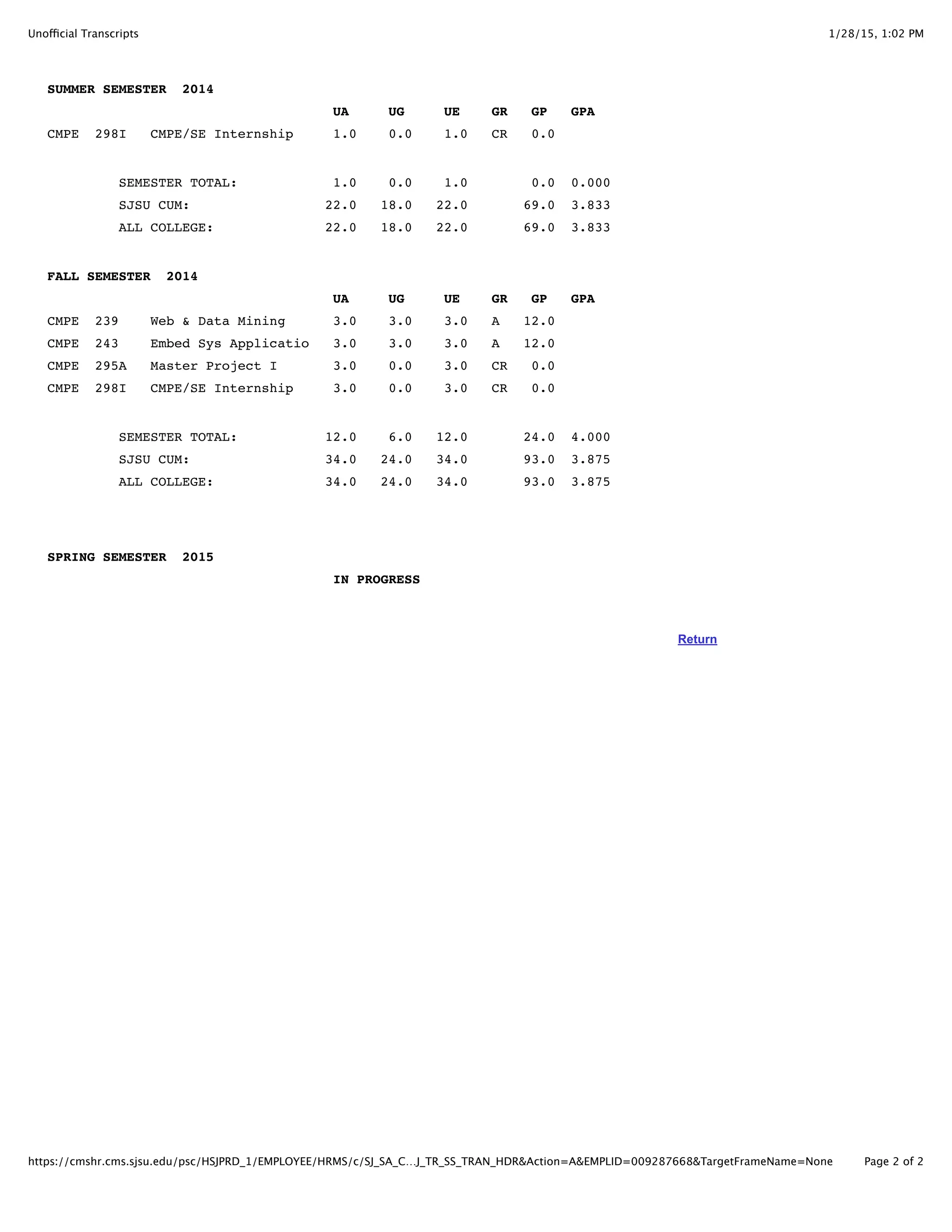 Huzefa Siyamwala Unofficial Transcripts | PDF | Technology & Computing