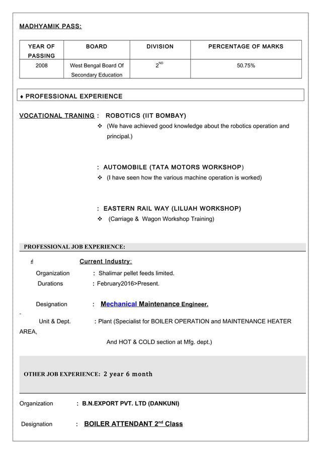Sourav cv 2 | PDF | Free Download