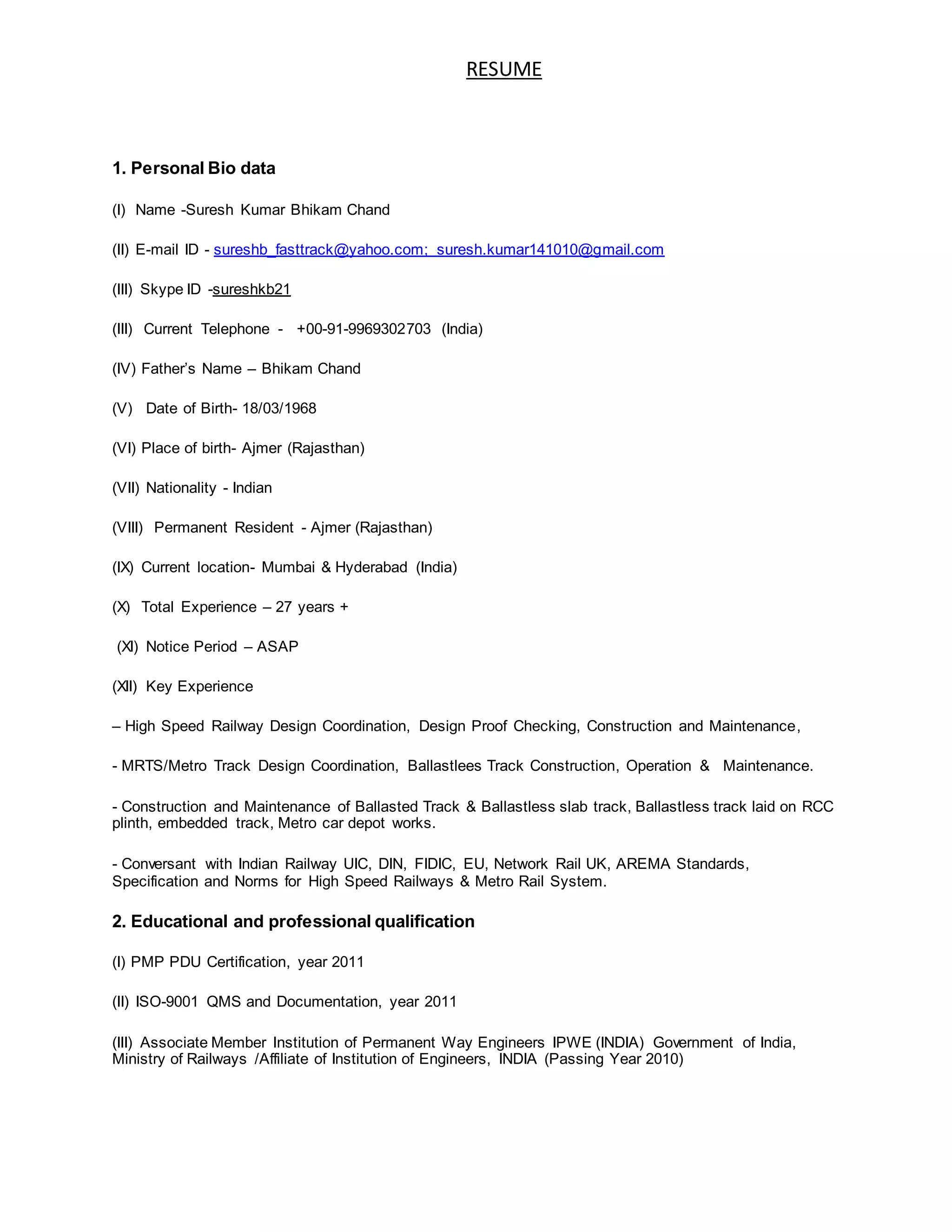 CV Suresh44UIC | DOCX