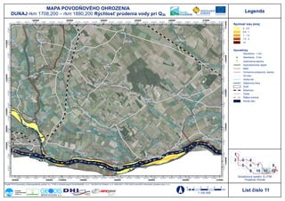 Project Danube FLOODRISK, Slovakia, Flood hazard maps, Water flow speed ...