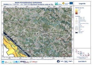 Project Danube FLOODRISK, Slovakia, Flood hazard maps, Water flow speed ...
