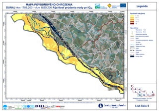 Project Danube FLOODRISK, Slovakia, Flood hazard maps, Water flow speed ...