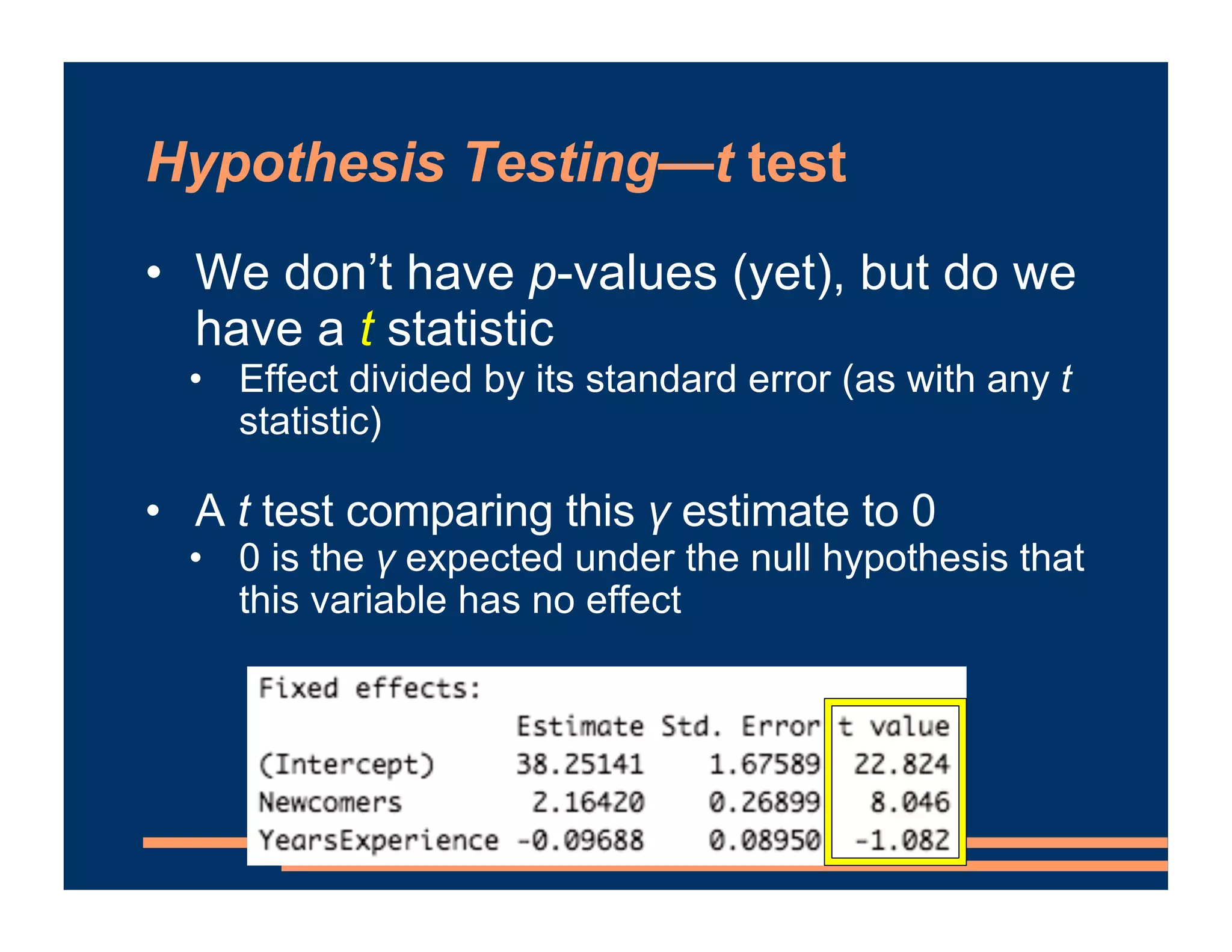 Mixed Effects Models - Fixed Effects | PDF
