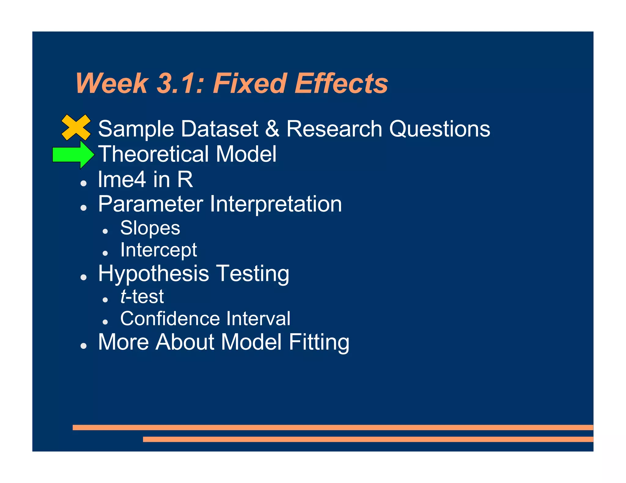 Mixed Effects Models - Fixed Effects | PDF