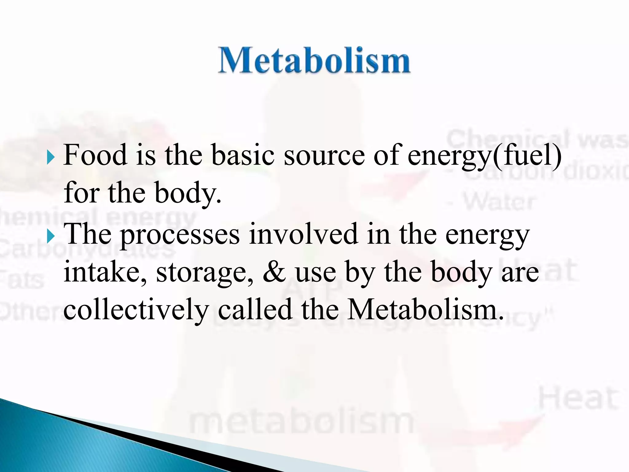 Transfer of energy in human body | PPTX