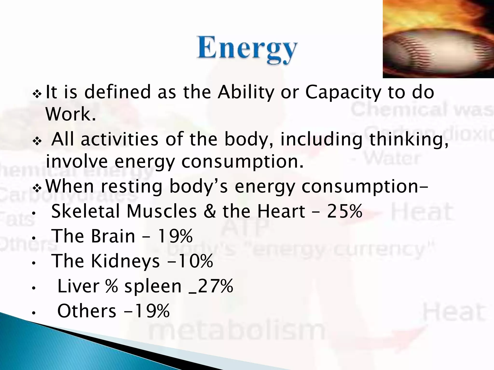 Transfer of energy in human body | PPTX