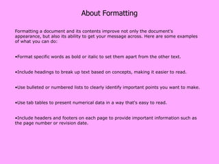 2010 04 Formatting Text | PPTX
