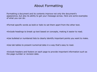 04 formatting text | PPTX