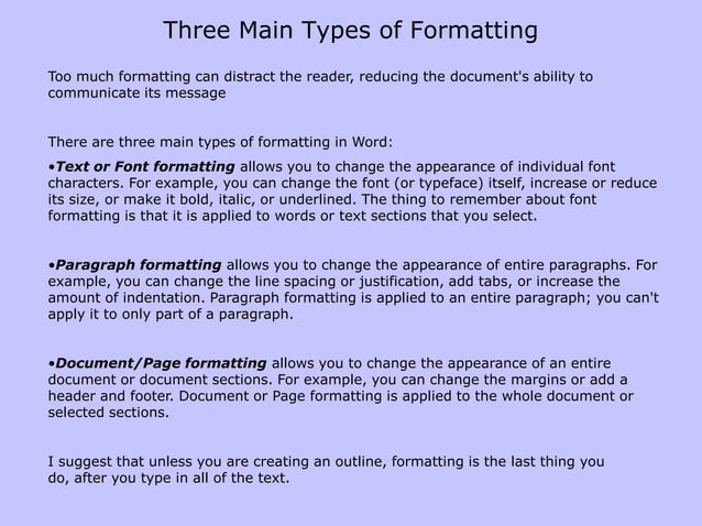 04 formatting text | PPTX