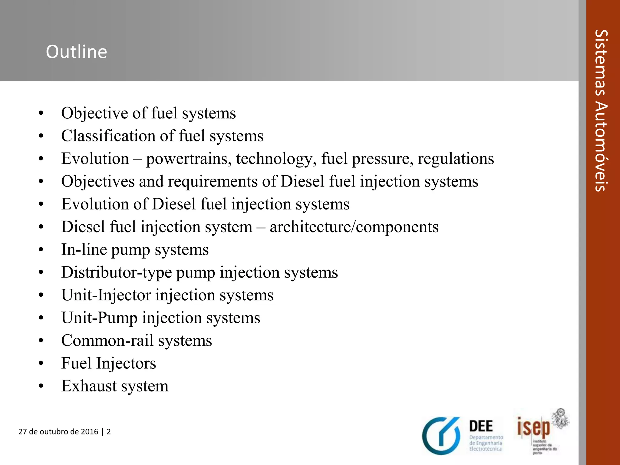 Automotive Systems course (Module 04) - Fuel Systems in Compression ...