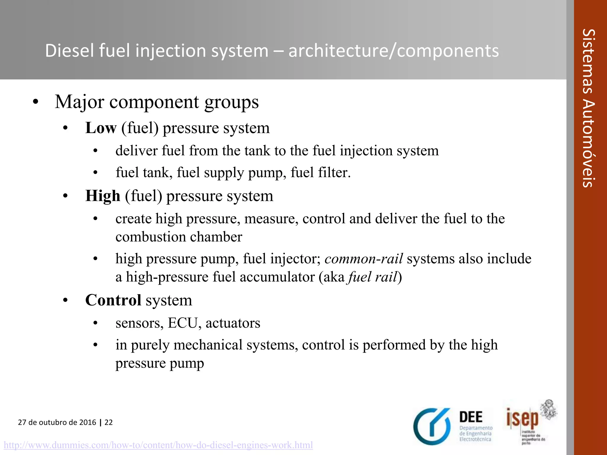 Automotive Systems course (Module 04) - Fuel Systems in Compression ...