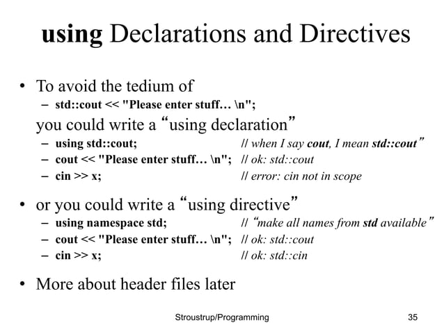 Functions And Header Files In C++ | Bjarne stroustrup | PDF | Programming Languages | Computing