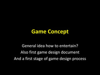 Game Concept | PPTX