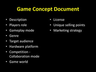 Game Concept | PPTX