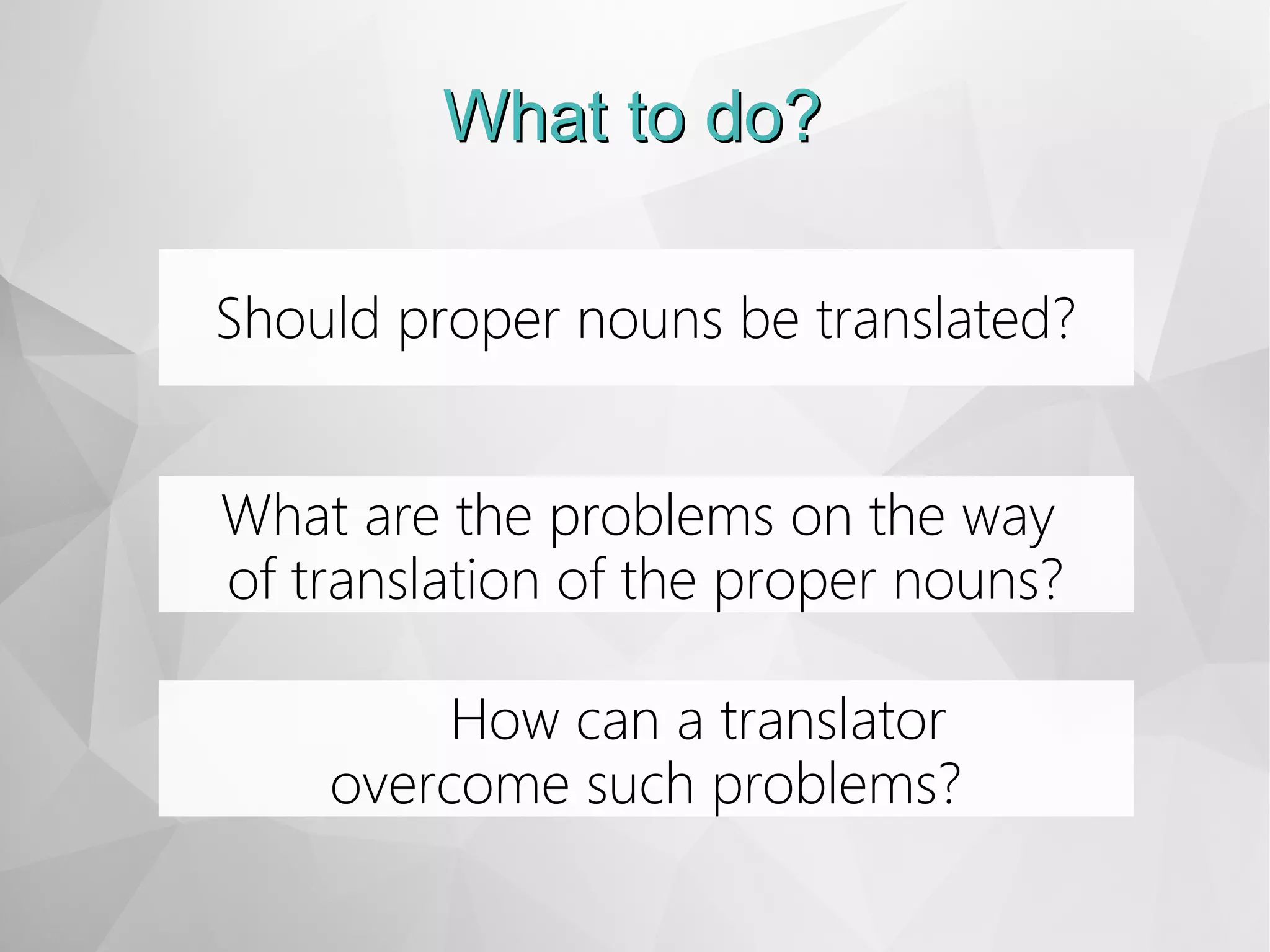General Translation #2 Proper names | PDF
