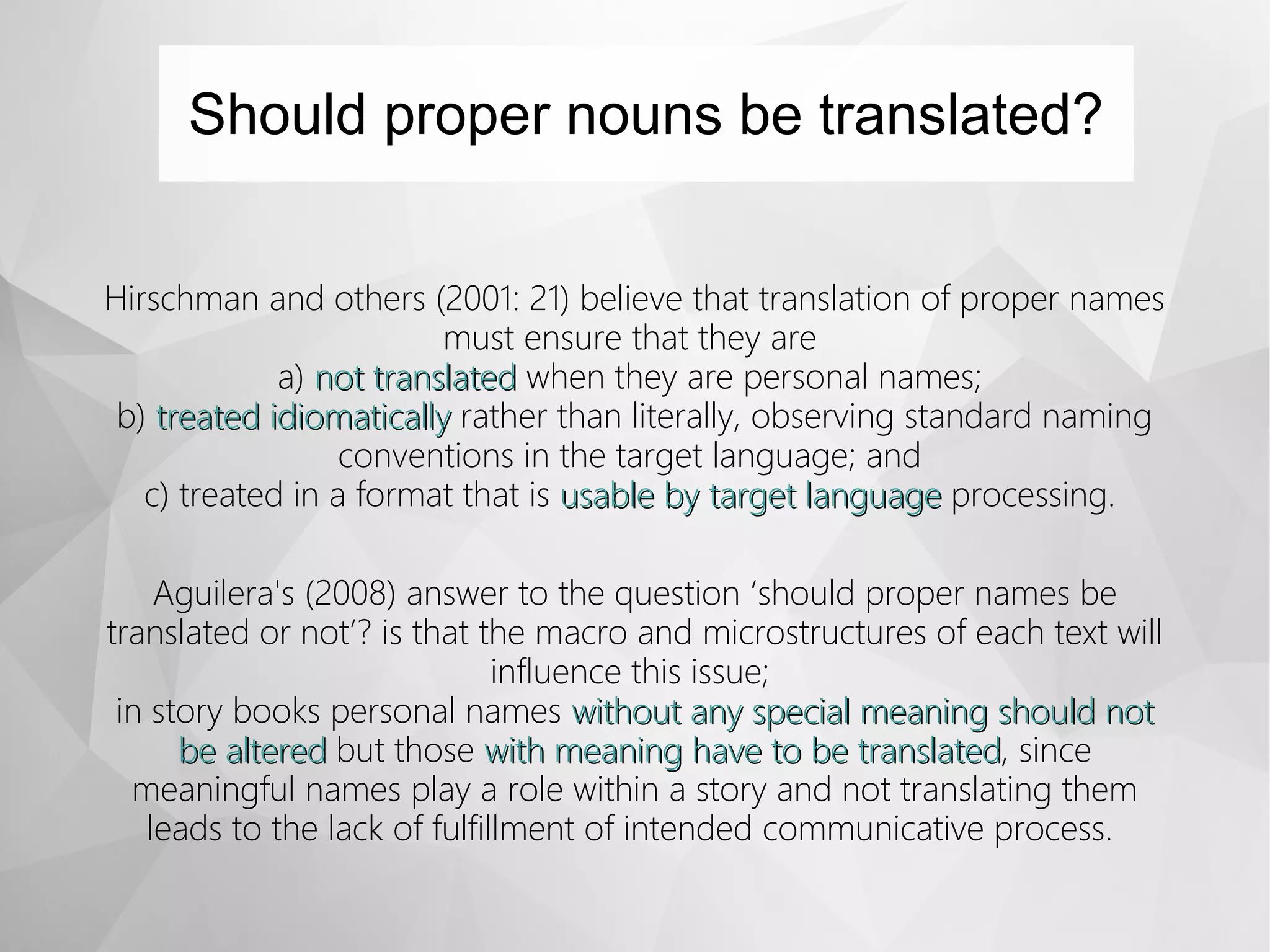 General Translation #2 Proper names | PDF