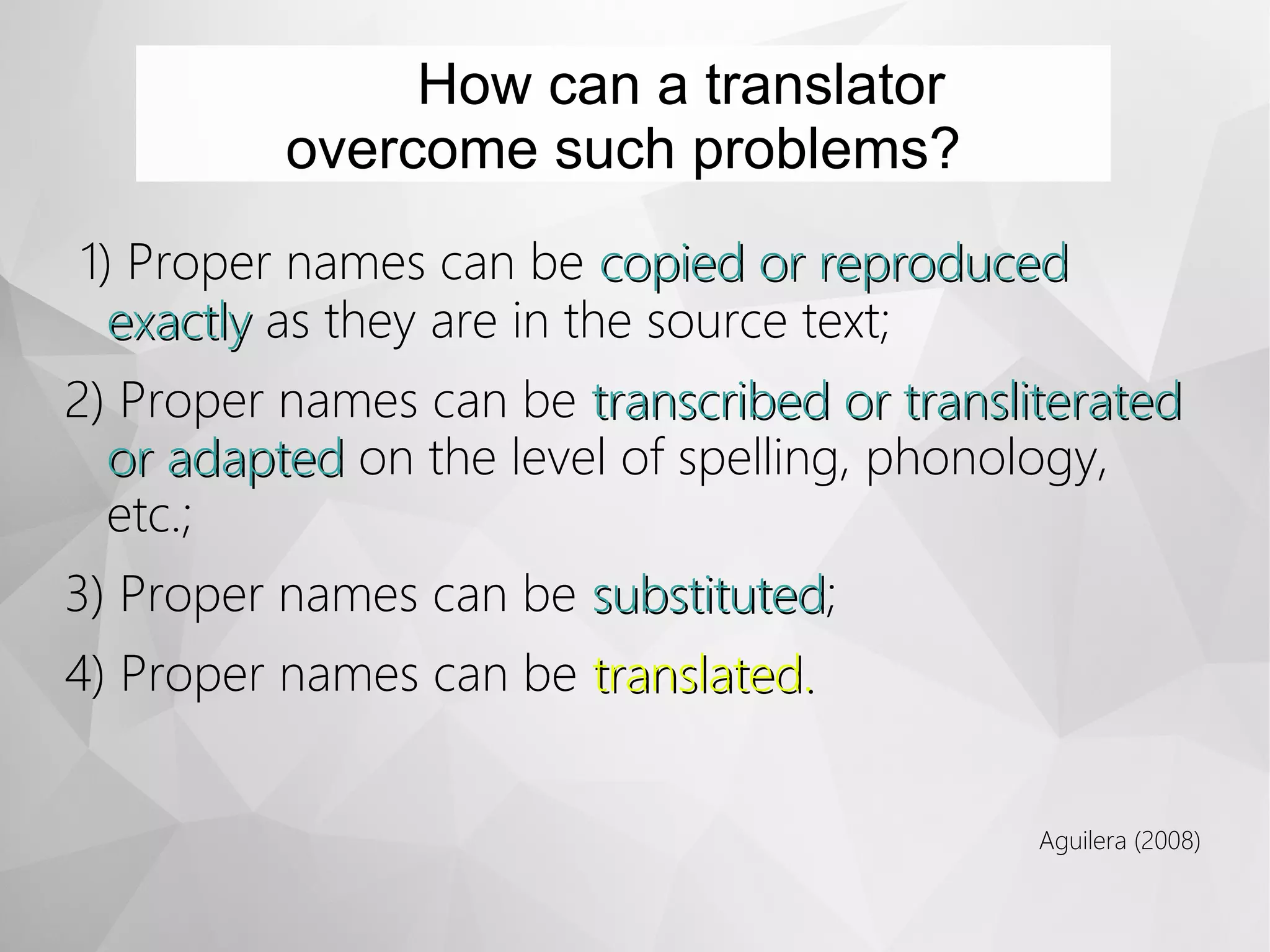 General Translation #2 Proper names | PDF