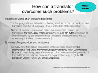 General Translation #2 Proper names | PDF