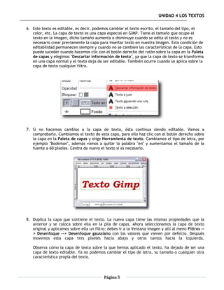 04 Gimp. Los Textos | PDF
