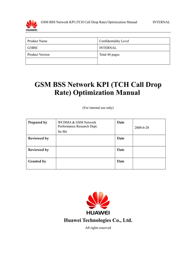 04 gsm bss network kpi (tch call drop rate) optimization manual | DOC | Computer Software and ...