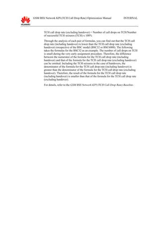 04 gsm bss network kpi (tch call drop rate) optimization manual | DOC