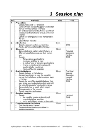 how to prepare standard solutions | PDF