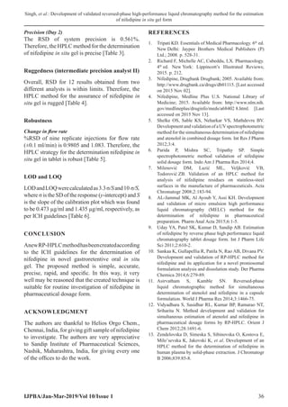 Development of Validated Reversed-phase High-performance Liquid Chromatography Method for the ...