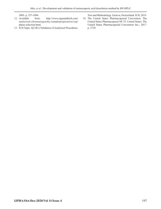 Development and Validation of Reversed Phase-High-Performance Liquid Chromatography, Dissolution ...