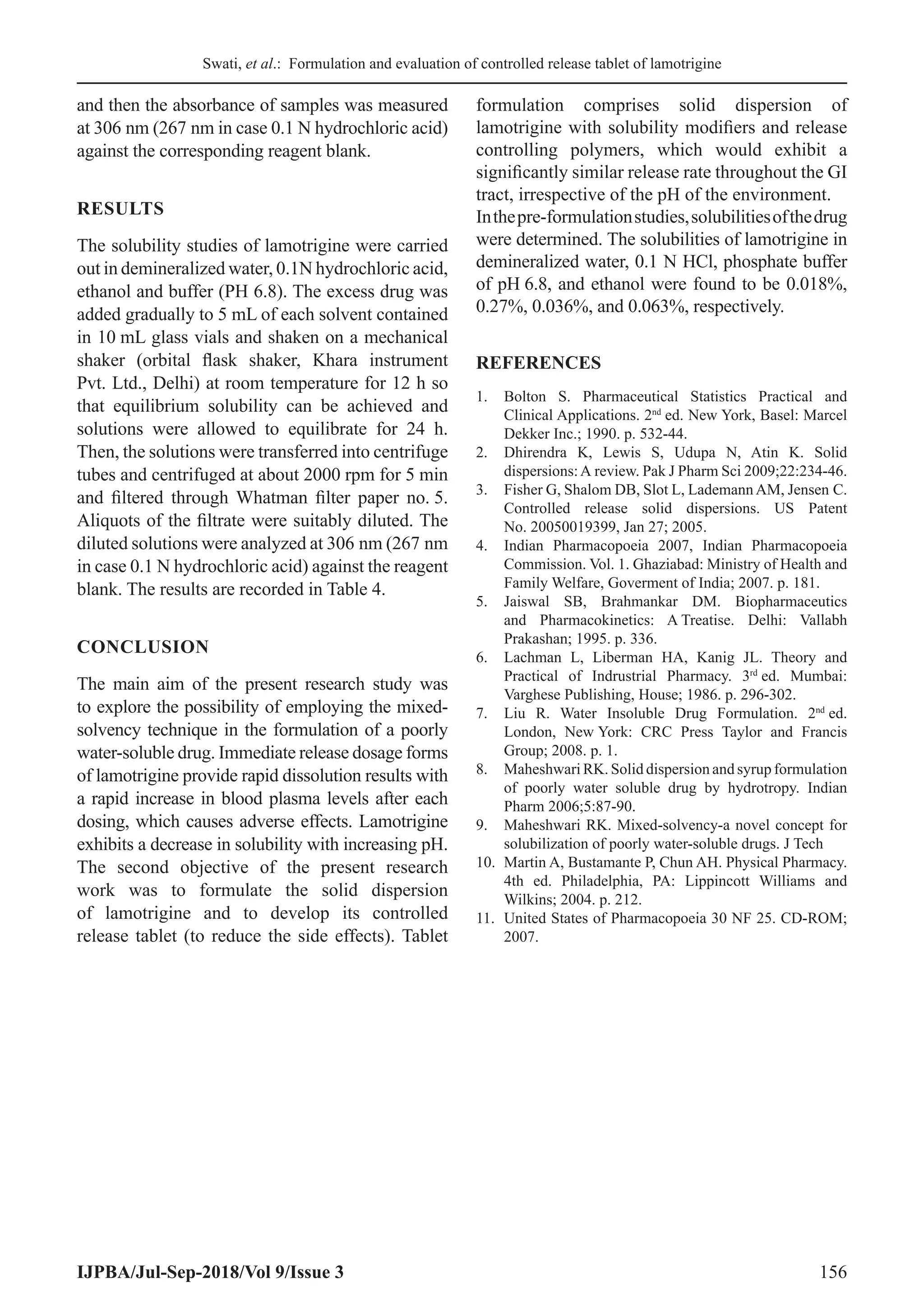 Formulation and Evaluation of Controlled Release Tablet of Lamotrigine ...