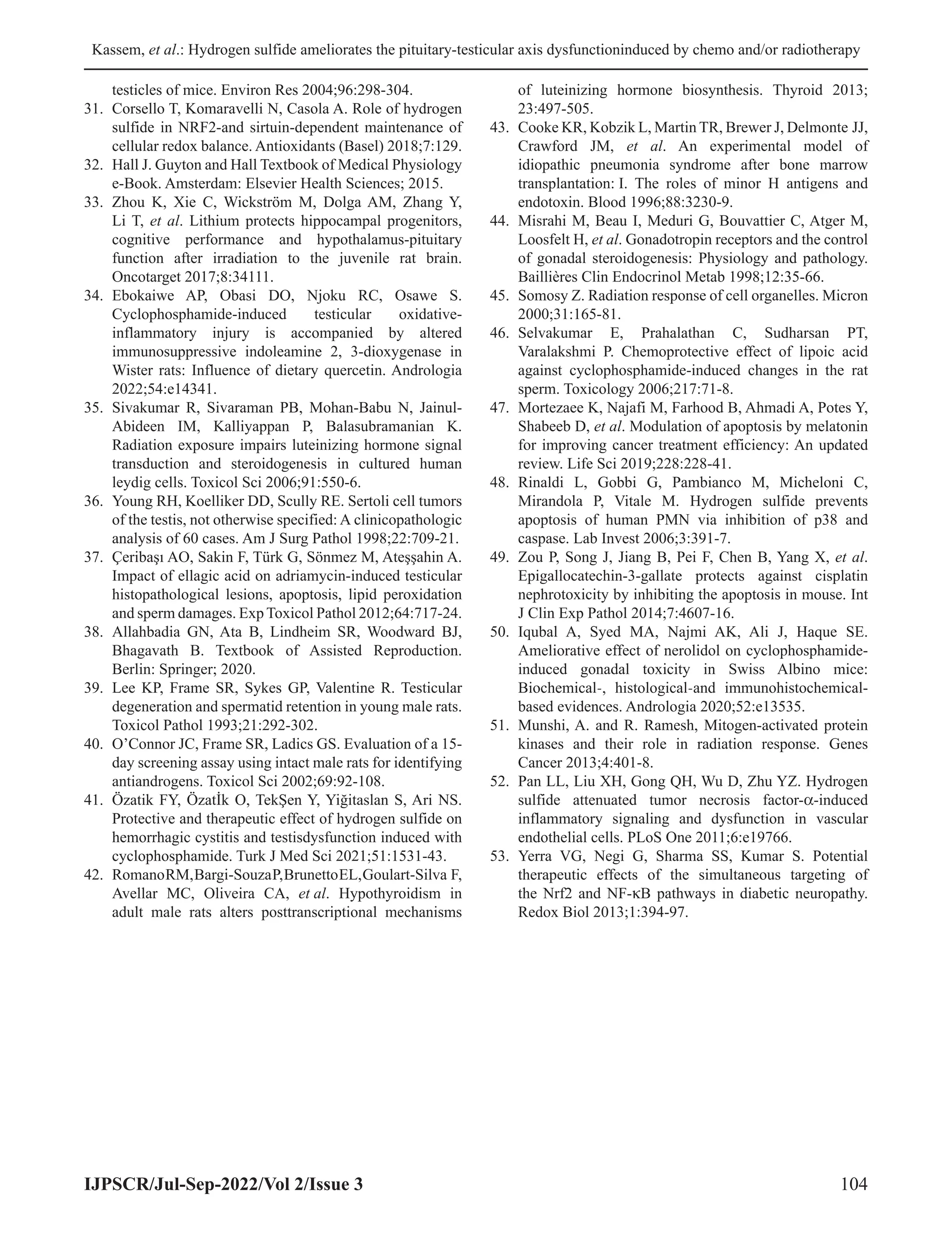 Sodium Thiosulfate (Hydrogen Sulfide Donor): Ameliorates the Pituitary ...