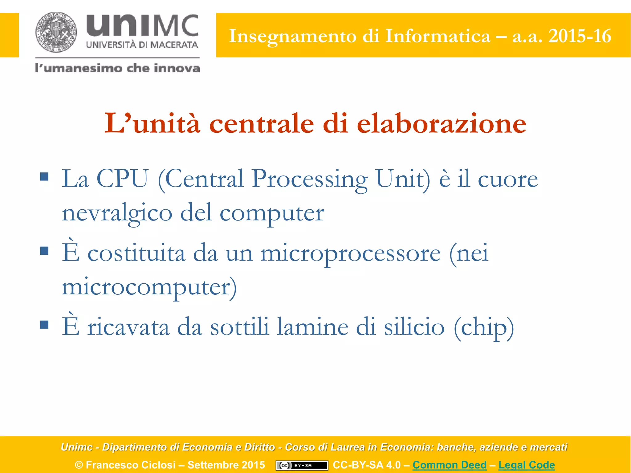 MODULO 04: Il microprocessore | PDF | Computing | Technology & Computing