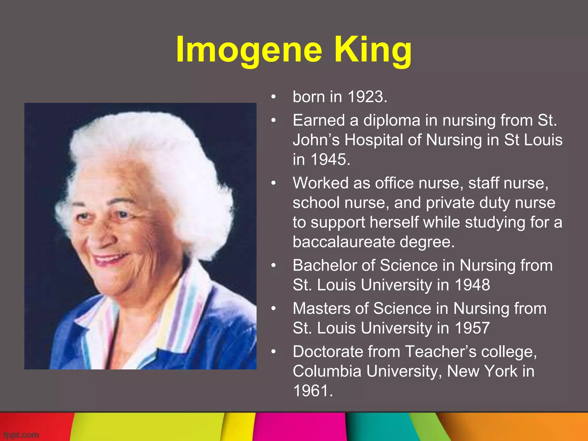 Imogene King’s Goal Attainment Theory | PPTX
