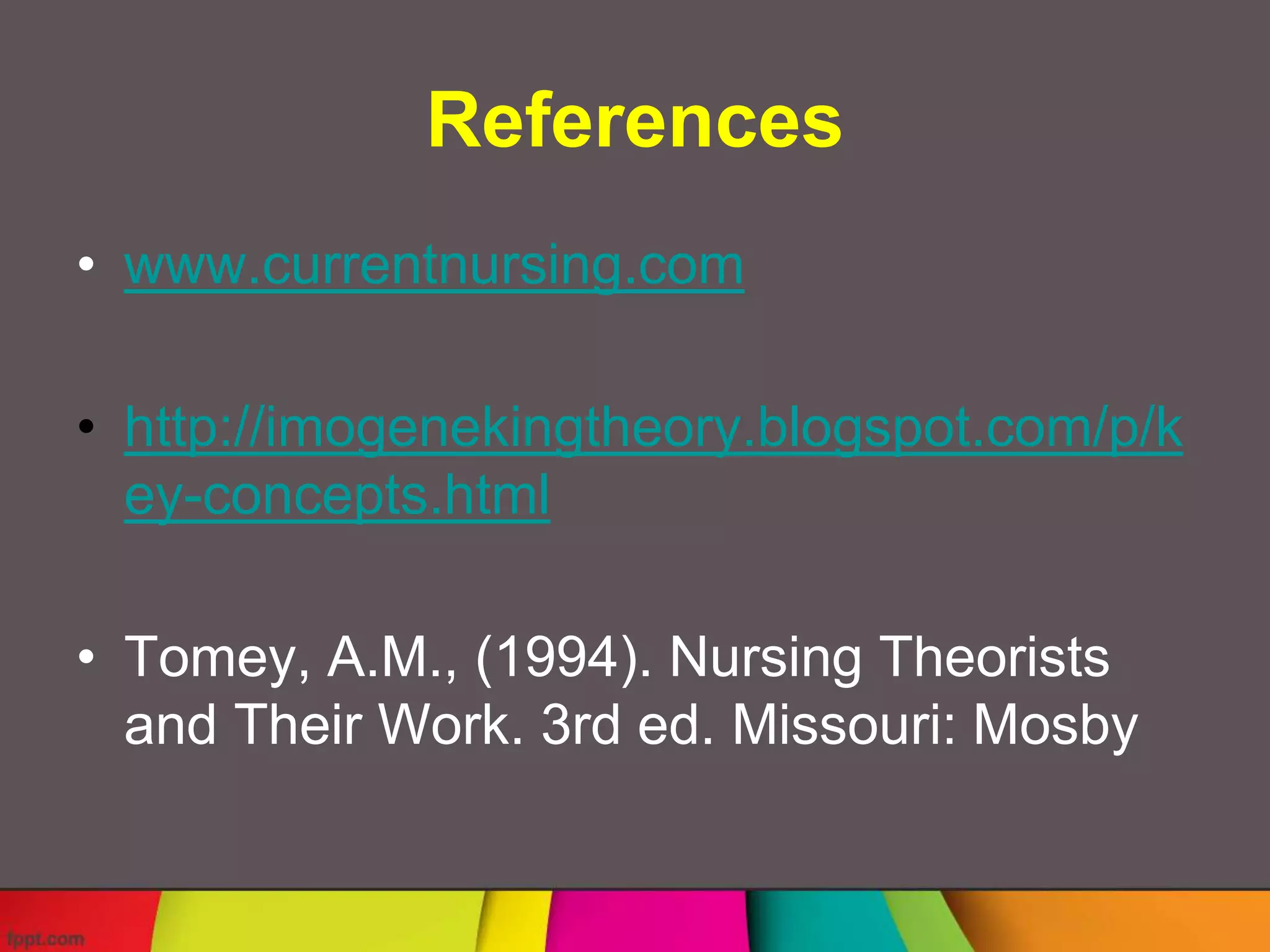 Imogene King’s Goal Attainment Theory | PPTX