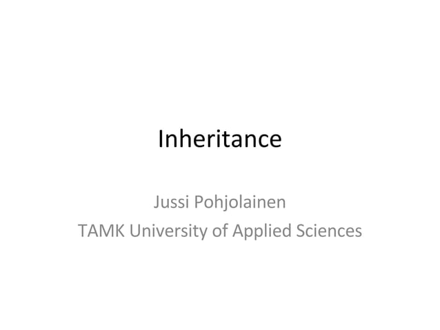 C++ Inheritance | PPT