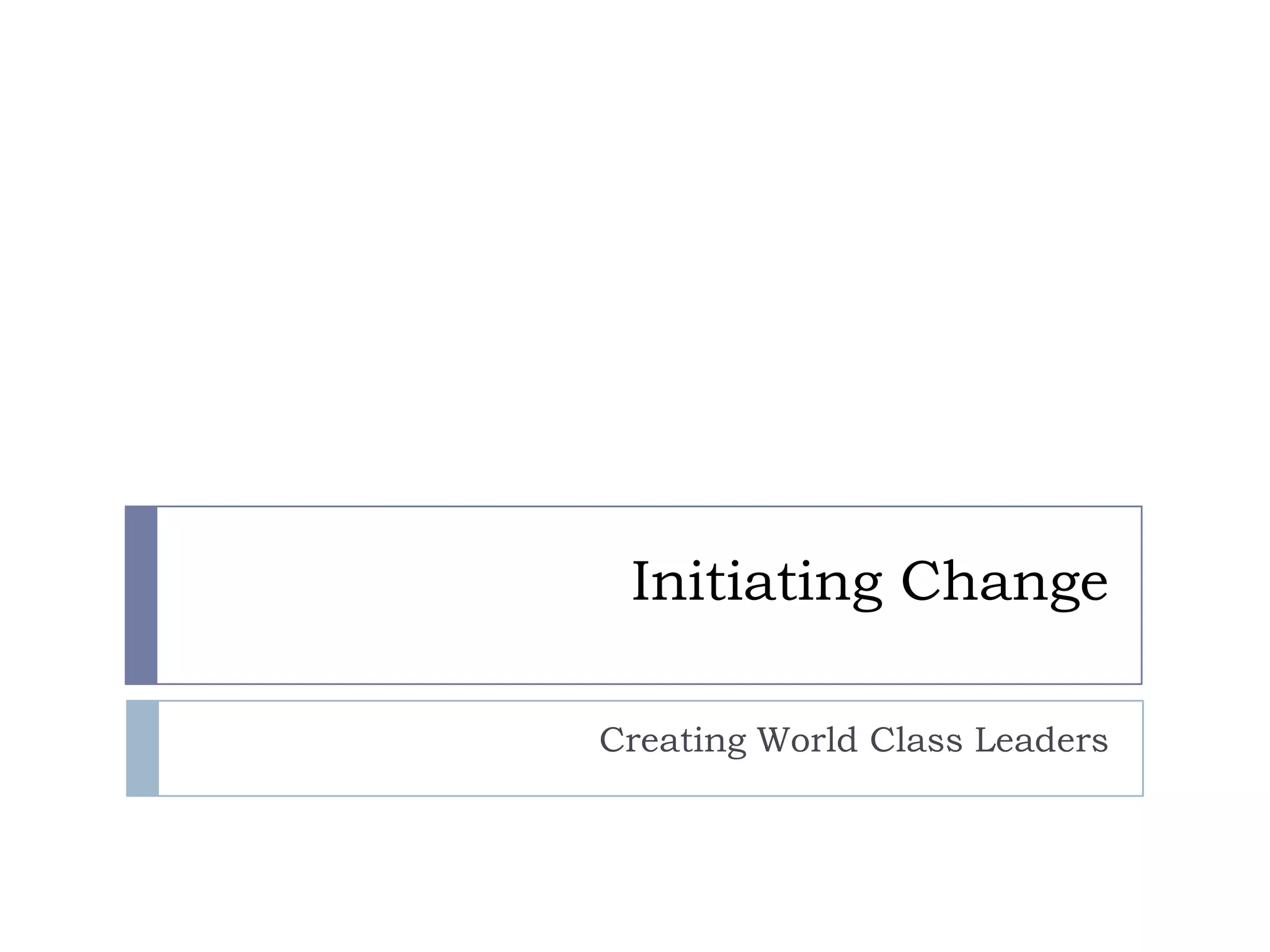 Initiating Change | PPT