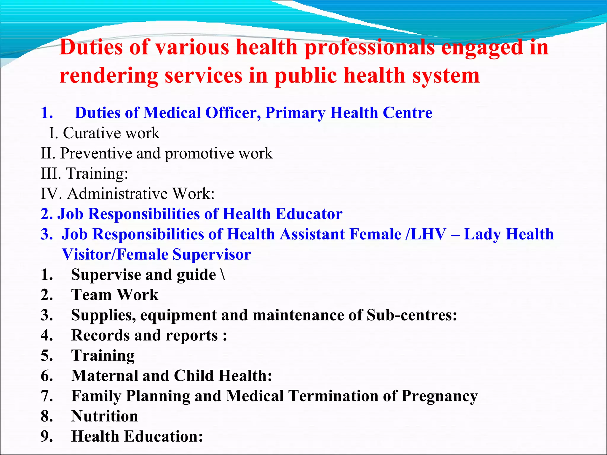 Primary Health Centre (PHC) | PPTX