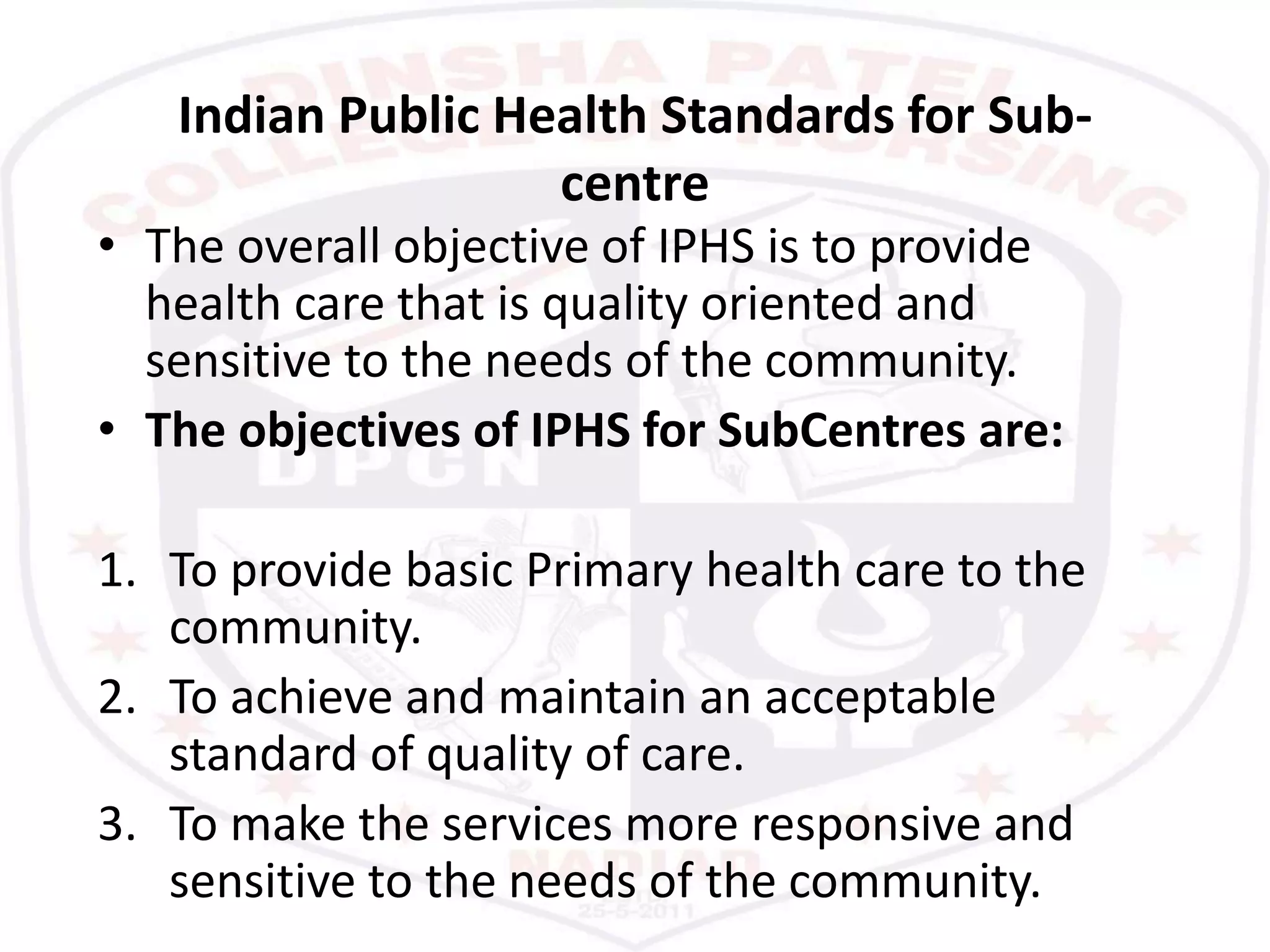 IPHS Primary health Centre | PPSX