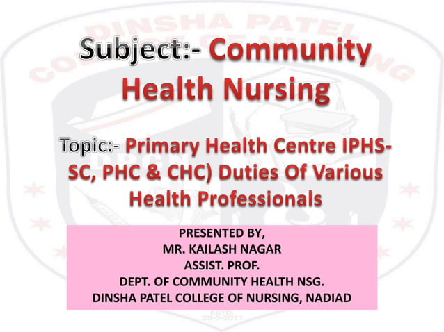 IPHS primary health centre | PPT