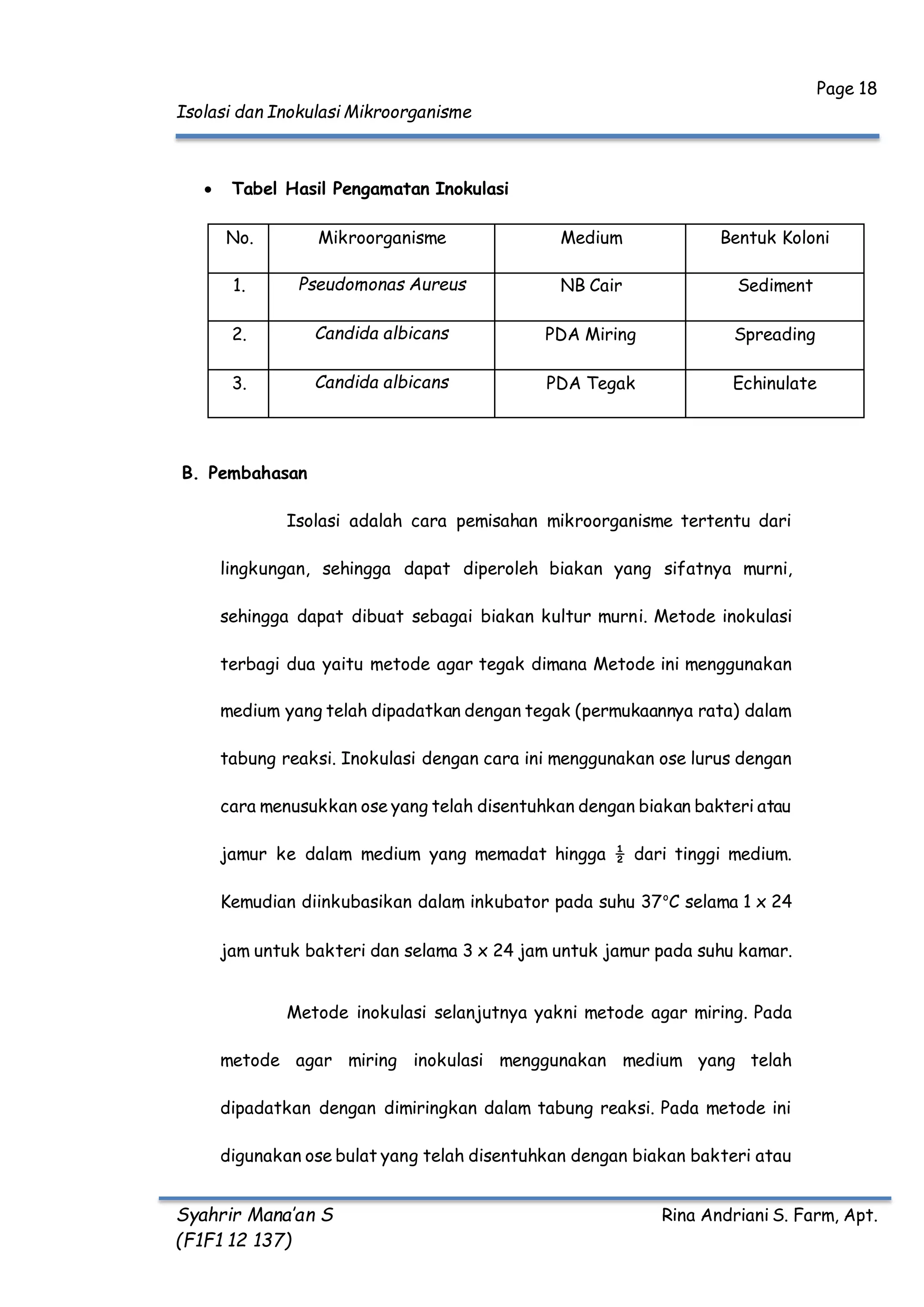 04 isolasi dan inokulasi | PDF