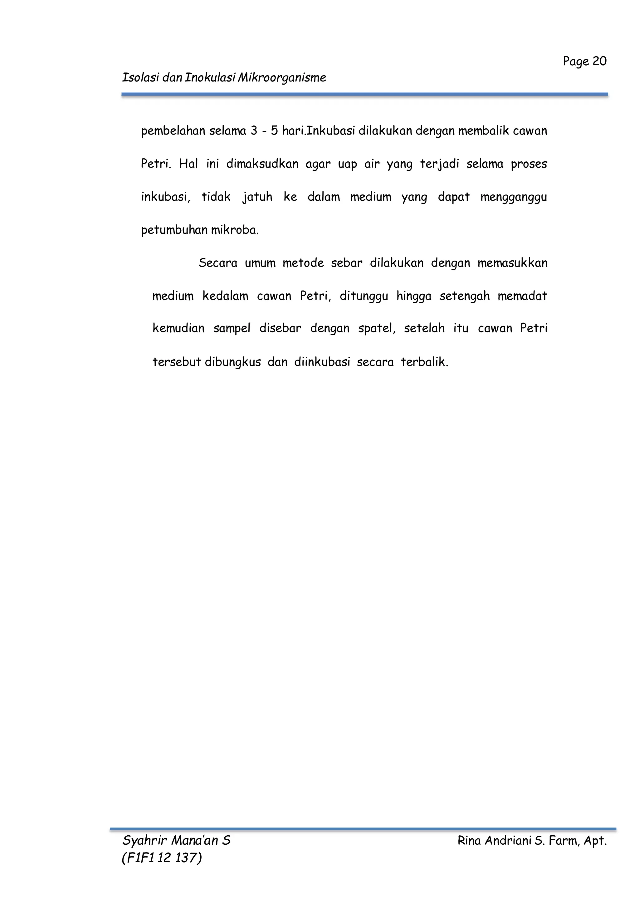 04 isolasi dan inokulasi | PDF